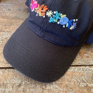 Embroidered Flower Women’s Baseball Cap - Etsy