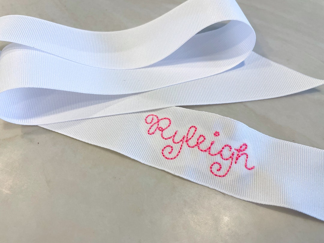 Personalized Embroidered Ribbon | Embroidered Ribbon to Enhance Gift or ...