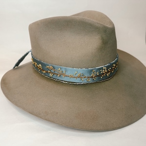 Embroidered Hat Band | Cowboy Hat Ribbon | Reversible Hat Band - Etsy