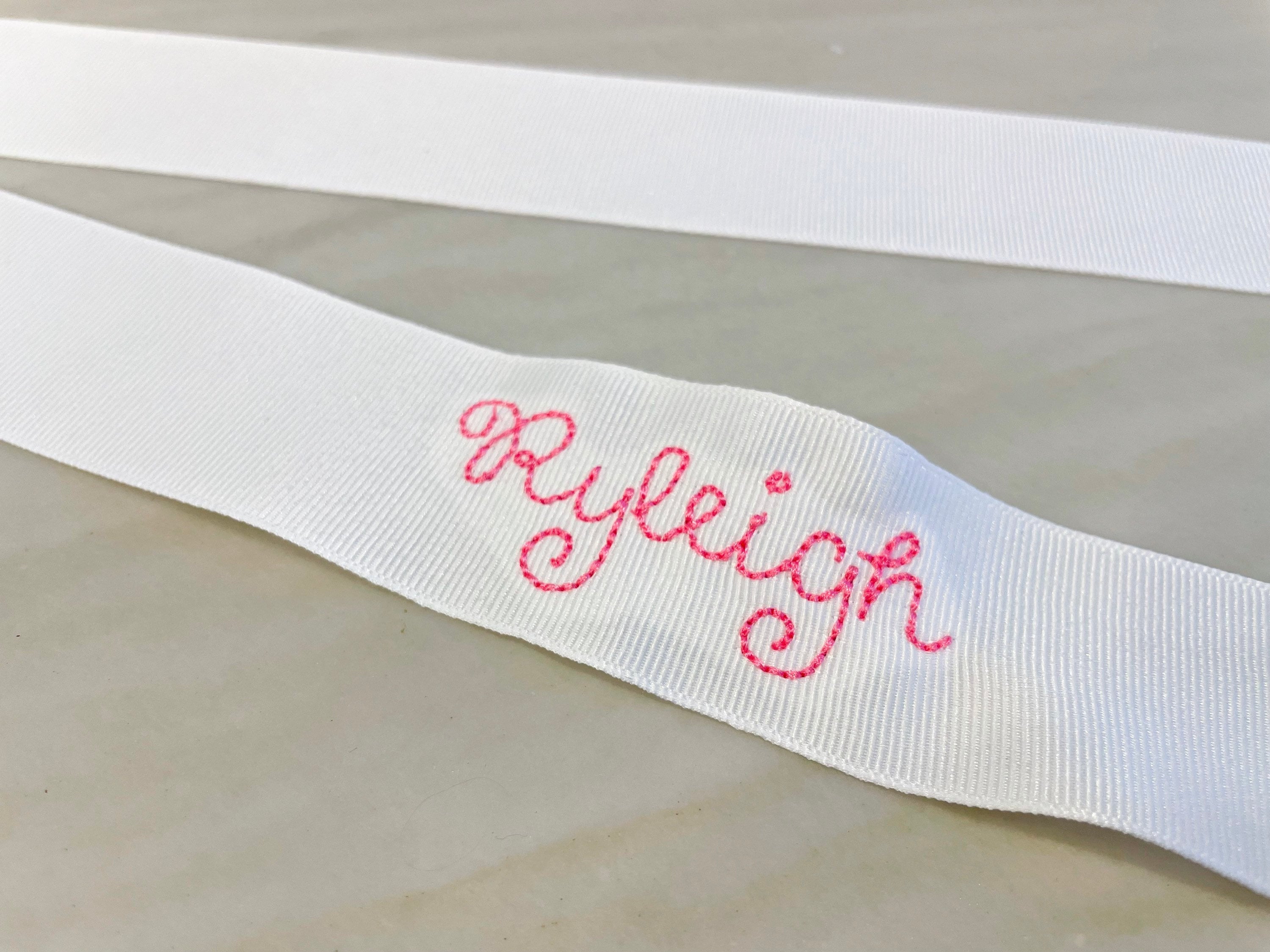 Personalized Embroidered Ribbon Embroidered Ribbon to - Etsy