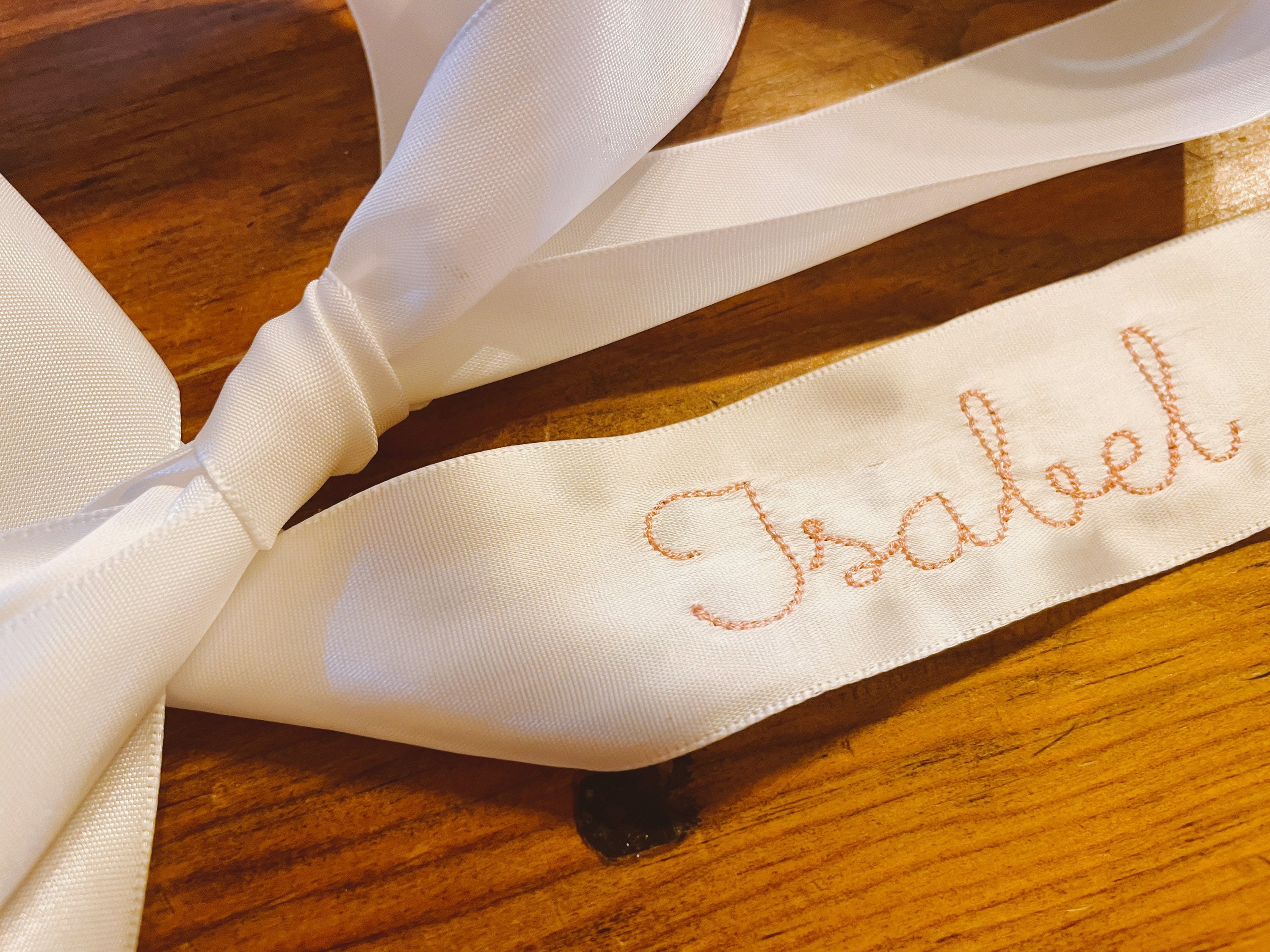Personalized Embroidered Ribbon Embroidered Ribbon to - Etsy