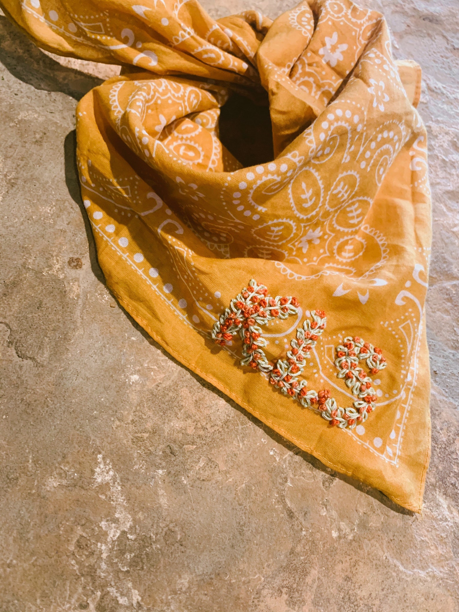 Monogrammed Bandana hand Embroidered Group Gift Multiple - Etsy