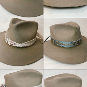 Embroidered Hat Band | Cowboy Hat Ribbon | Reversible Hat Band - Etsy