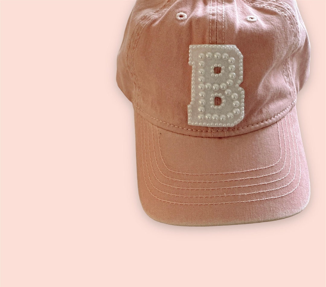 Bachelorette/bride Pearl Embellished Varsity Letter Hats | Custom ...