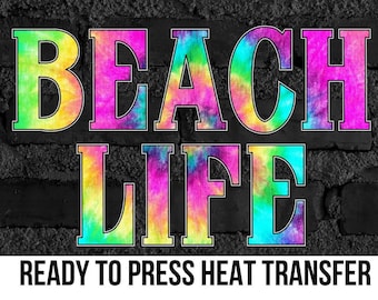 Beach Ready to Press Heat Transfer. - Etsy