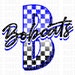 Bobcats PNG Design Blue Bobcats Hand Drawn Digital Download Sublimation ...