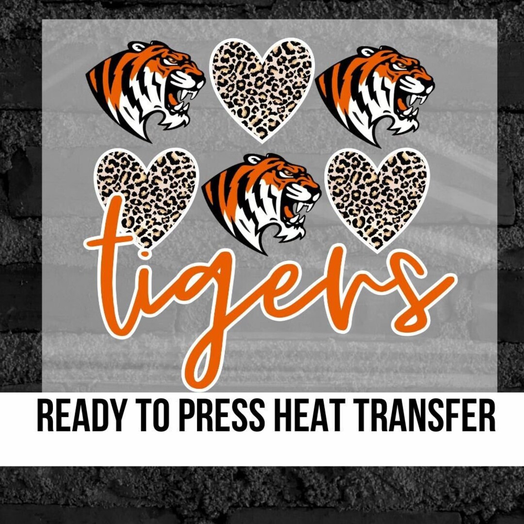 Tigers DTF Transfer School Spirit Dtf Transfer Ready to Press Full ...