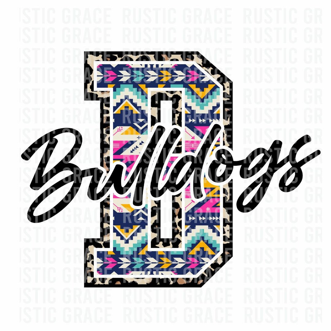 Bulldogs Png Digital Download File Bulldog Paw Print Aztec Print ...