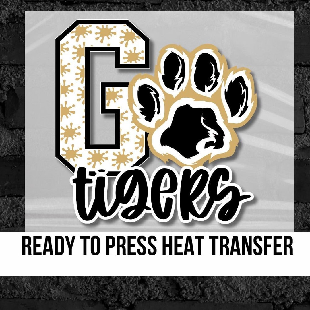 Tigers Custom DTF Transfer School Spirit Dtf Transfer Ready to Press ...