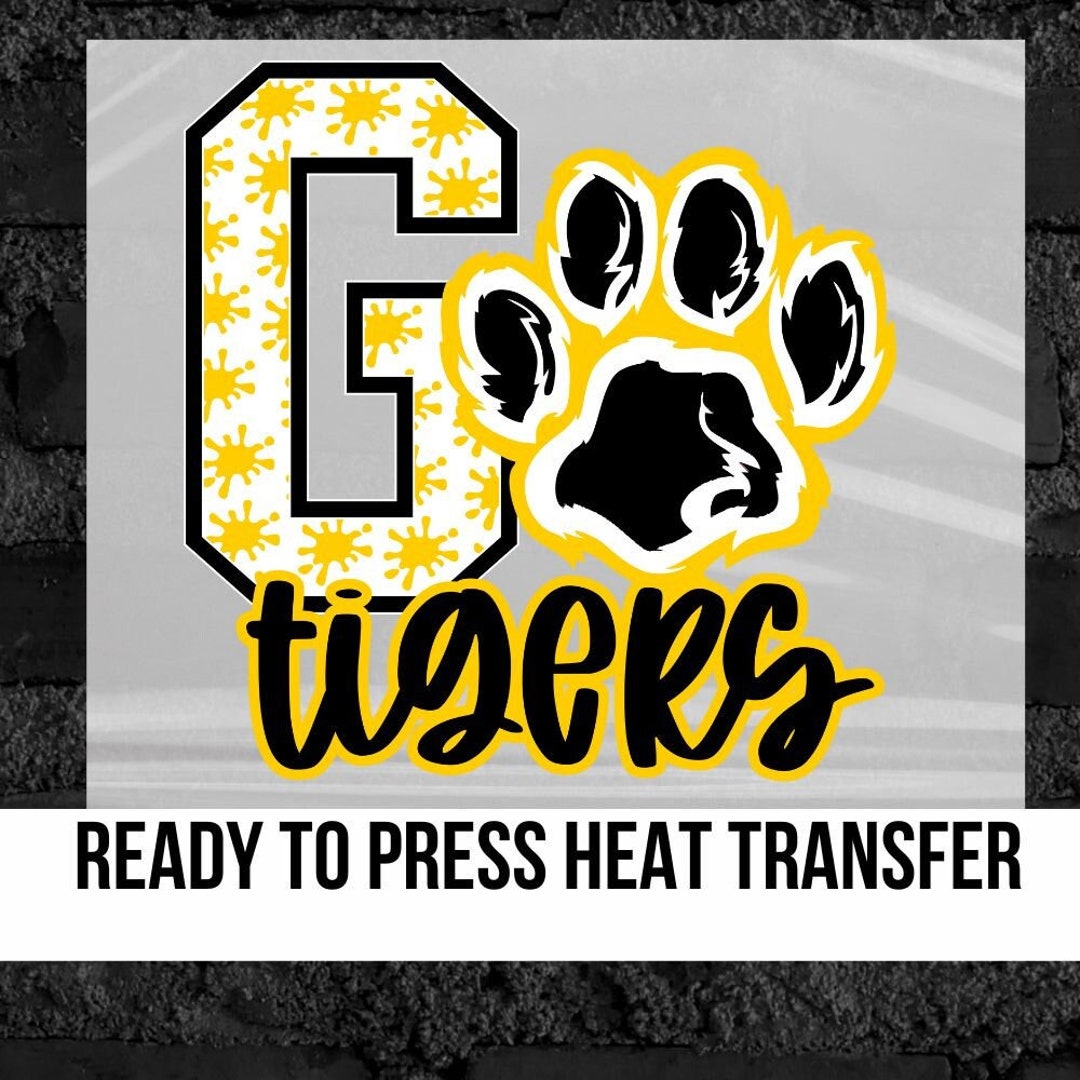 Go Tigers DTF Transfer School Spirit Dtf Transfer Ready to Press Full ...