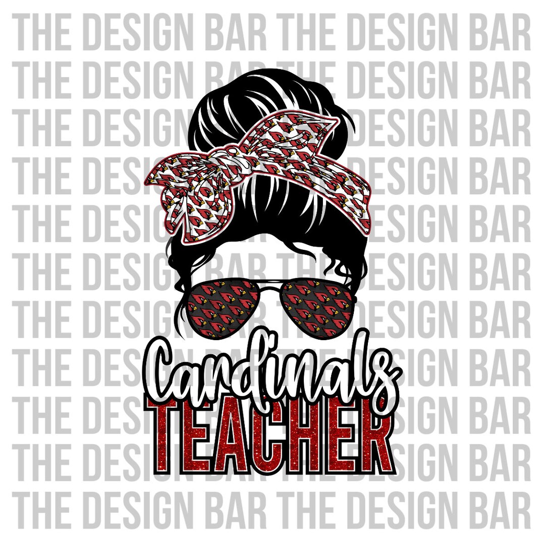 Cardinals Teacher Digital Download Cardinal Png Teacher Sublimation ...