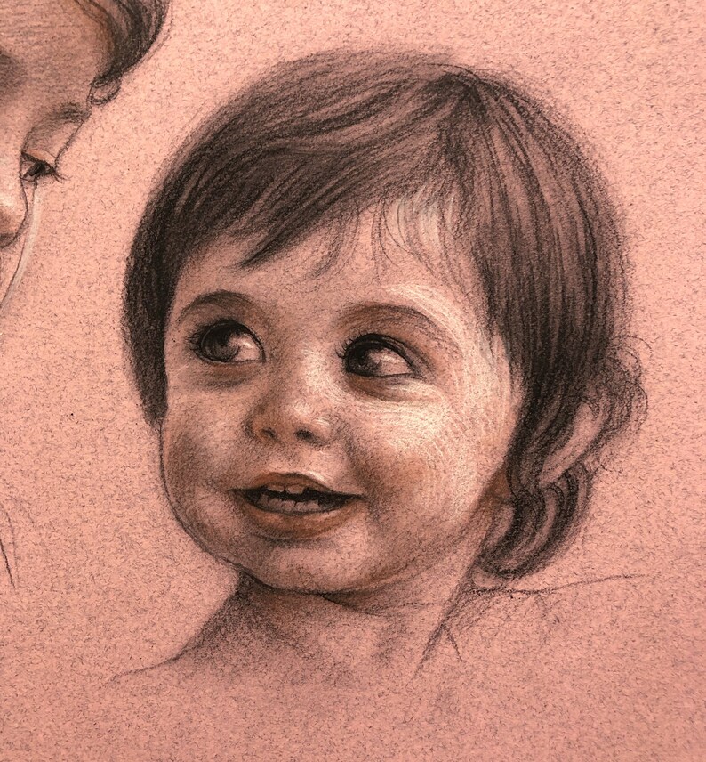 Mixed Technical Portrait 30x40 - Etsy