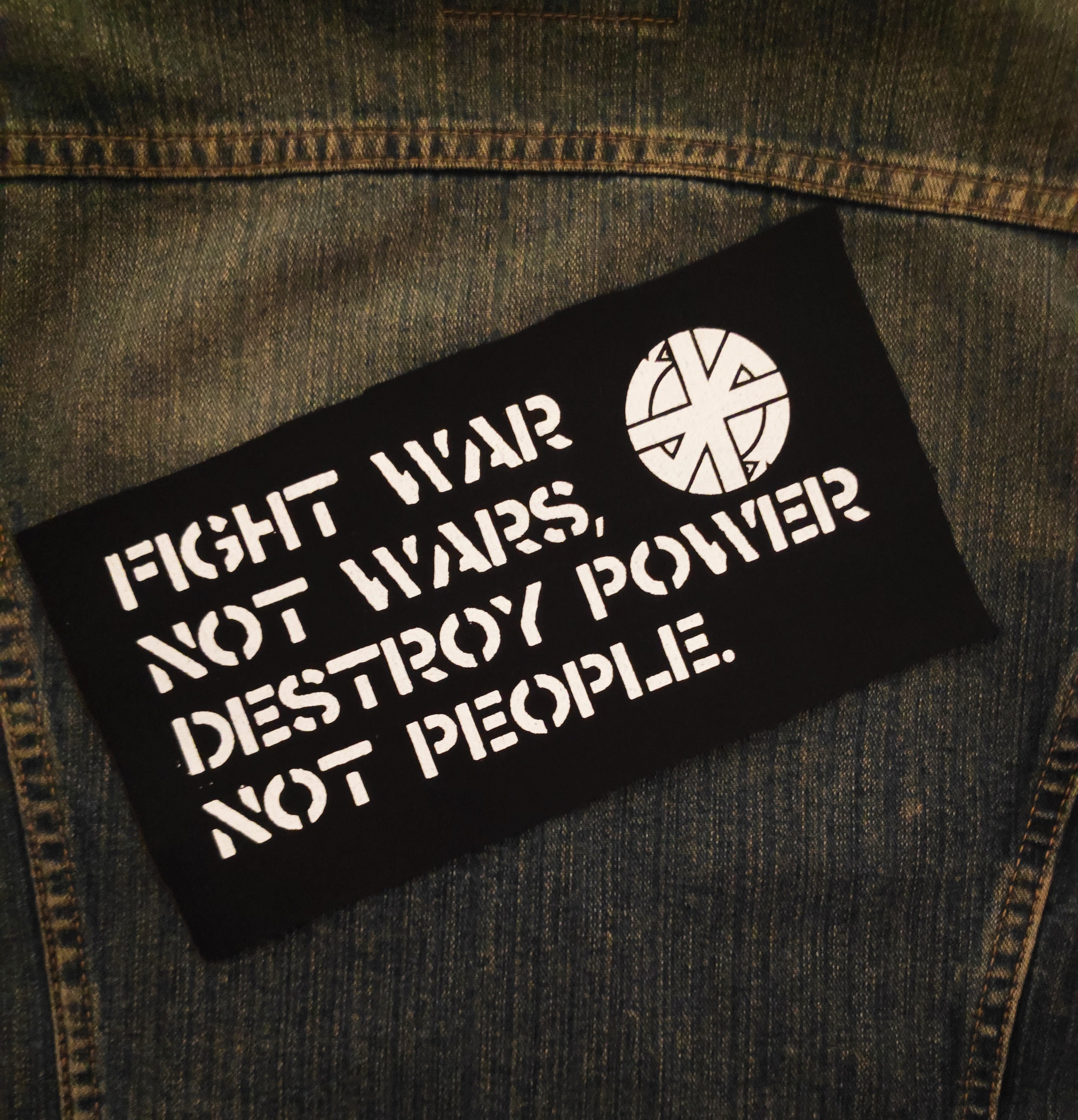 Fight War Not Wars Destroy Power Not People Punk Patches - Etsy