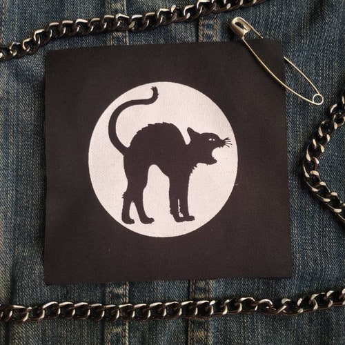 BLACK CAT Anarchy-punk Patches-patches for Jackets-patch-punk - Etsy
