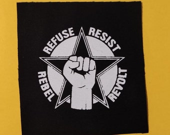 Make Pizza Not War Screen Printed Sew on Patch - Etsy