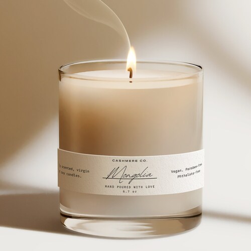 Thin Candle Label Template Horizontal Candle Label Minimal - Etsy