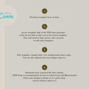 Editable Product Label Stylish Essential Label Design DIY - Etsy