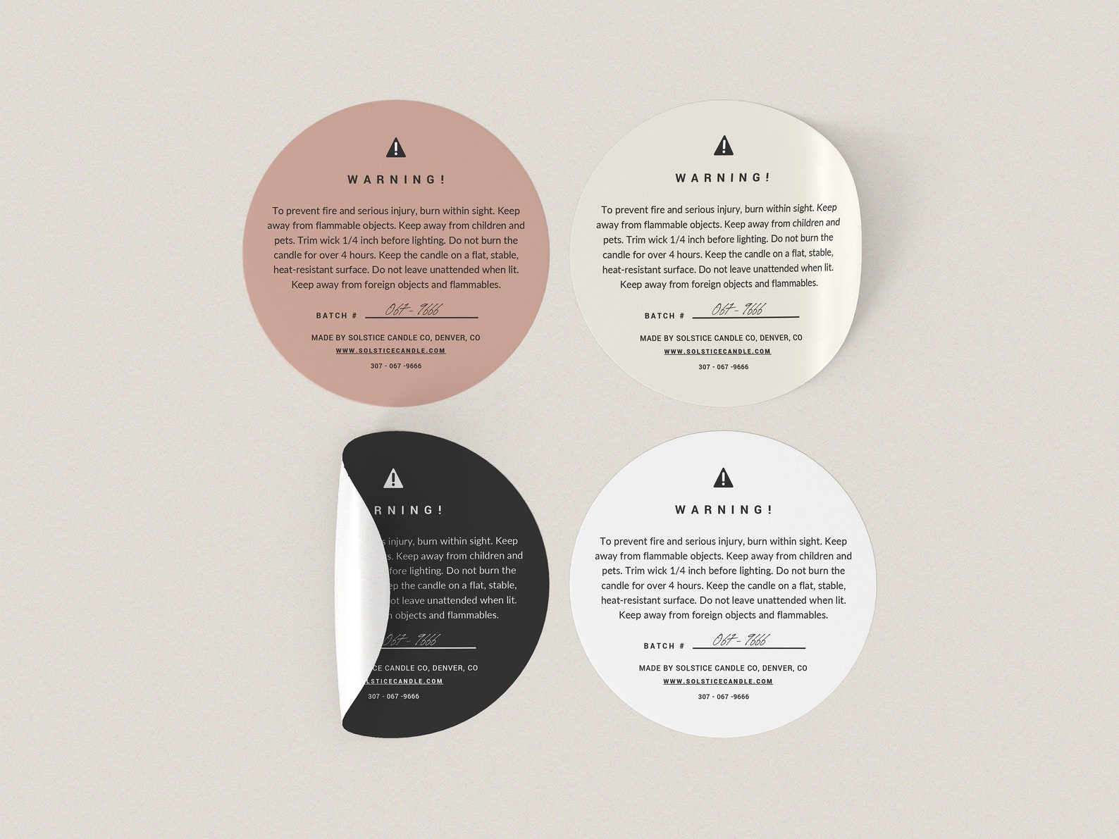 Warning Labels Template, Printable Warning Stickers, Candle Label Care ...