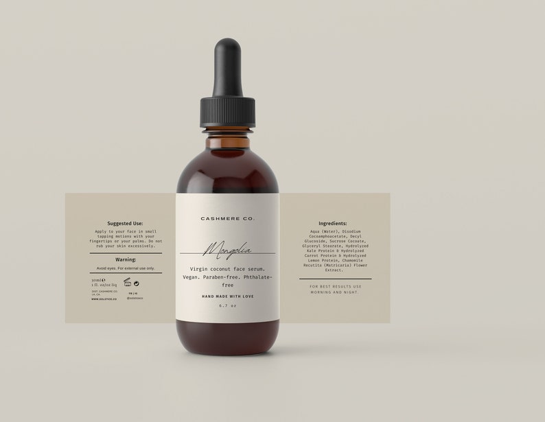Editable Dropper Bottle Label Template Printable 2oz Label - Etsy Australia