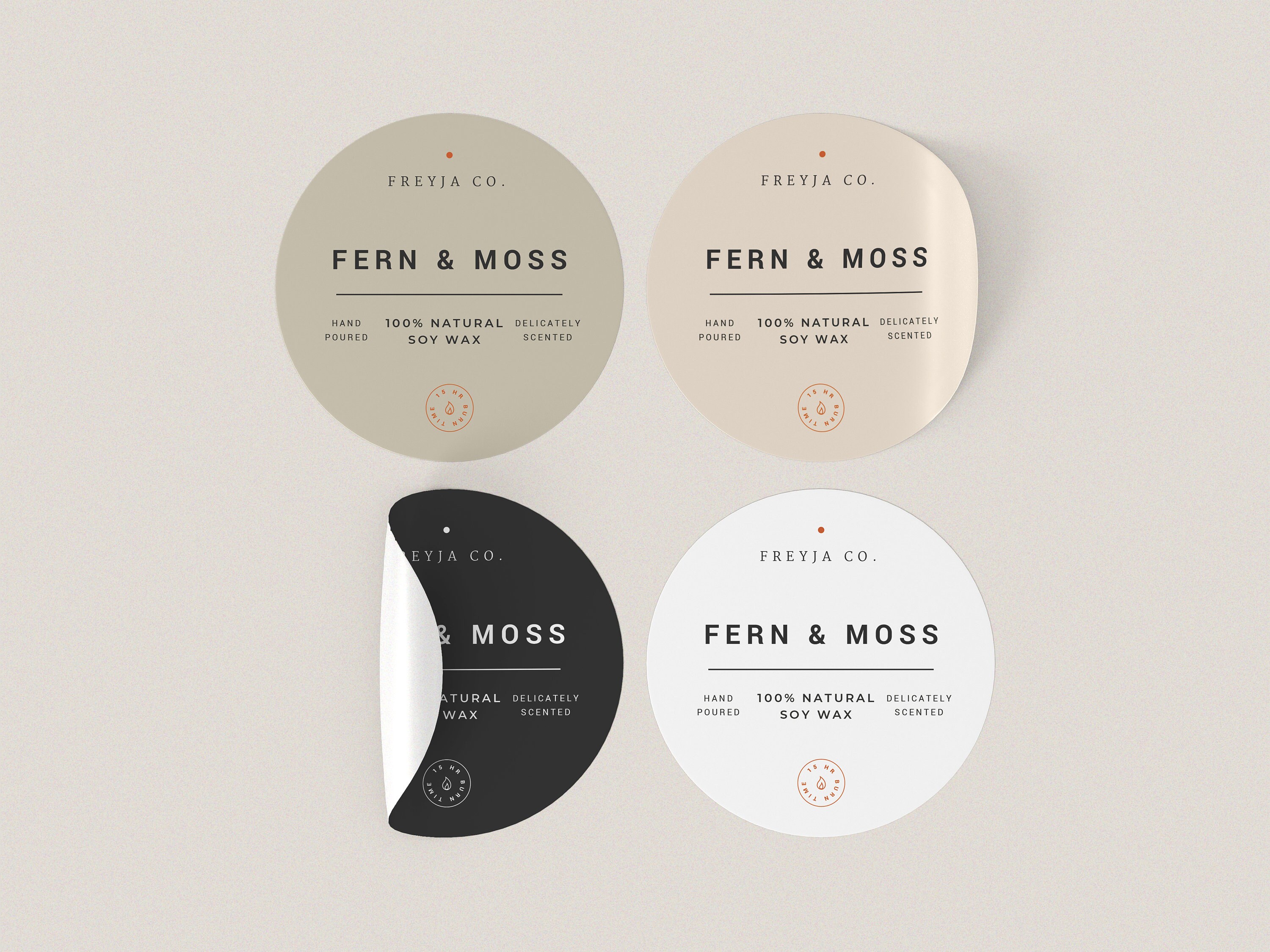 Minimal Round Label Template, Lip Balm Tin Label, Round Candle Label ...