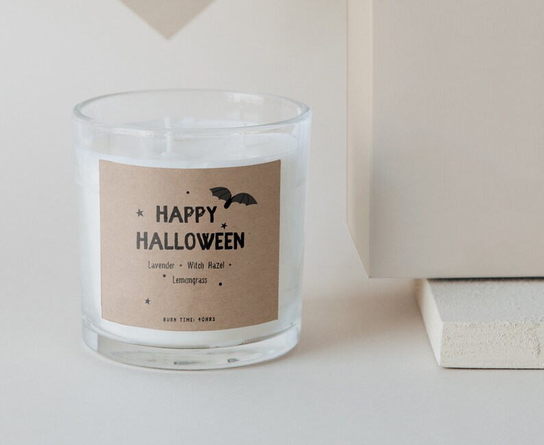 Halloween Candle Label Template Halloween Candle Halloween - Etsy