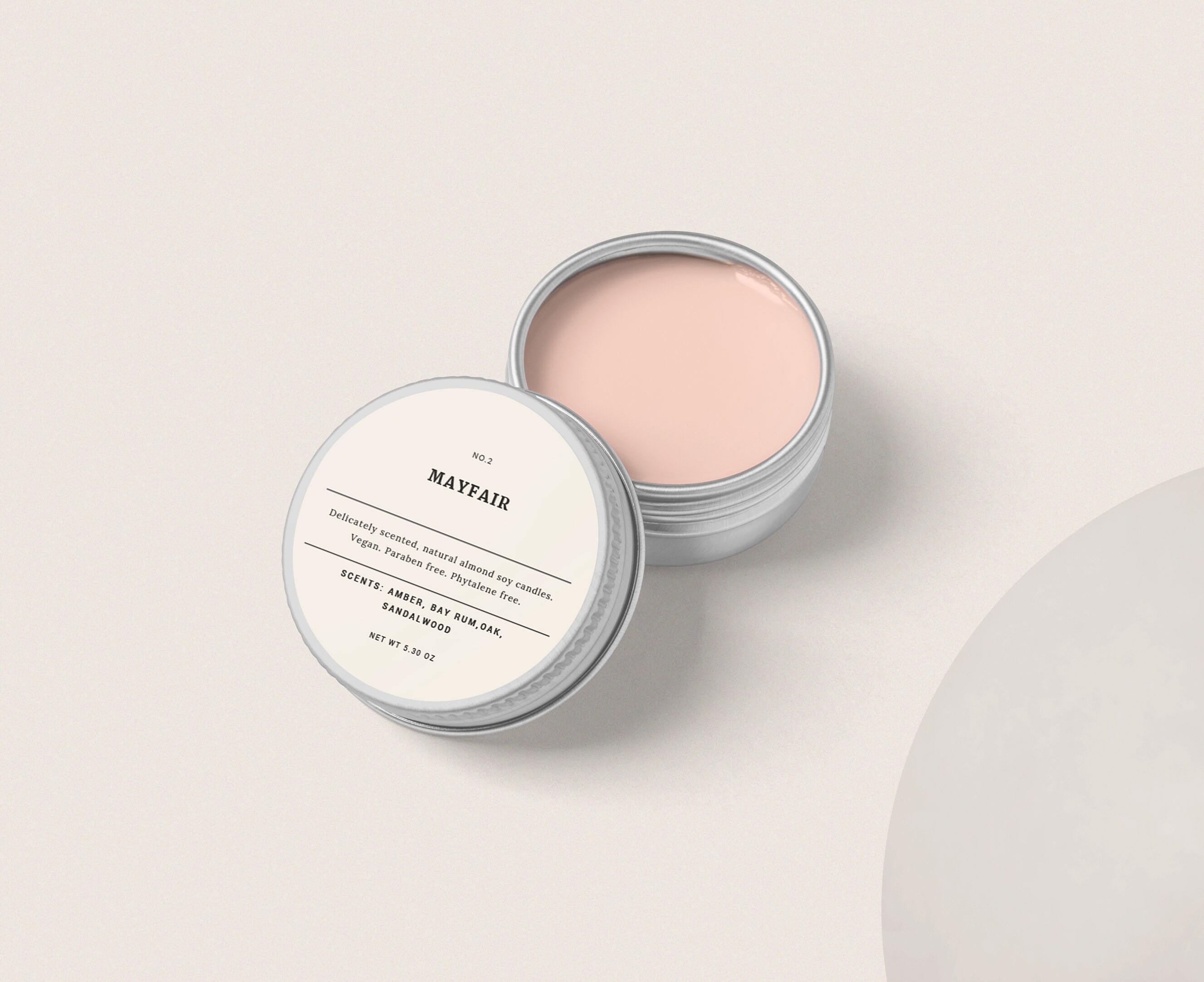 Minimal Round Label Template, Lip Balm Tin Label, Round Candle Label ...