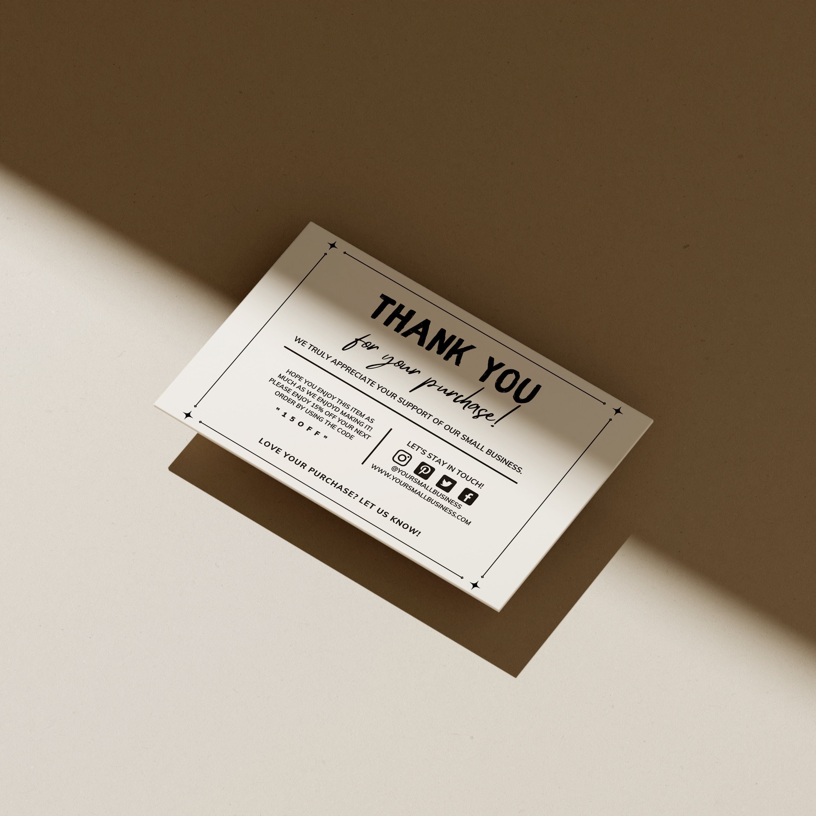 Halloween Thank You Card Template, Minimal Thank You for Your Order ...