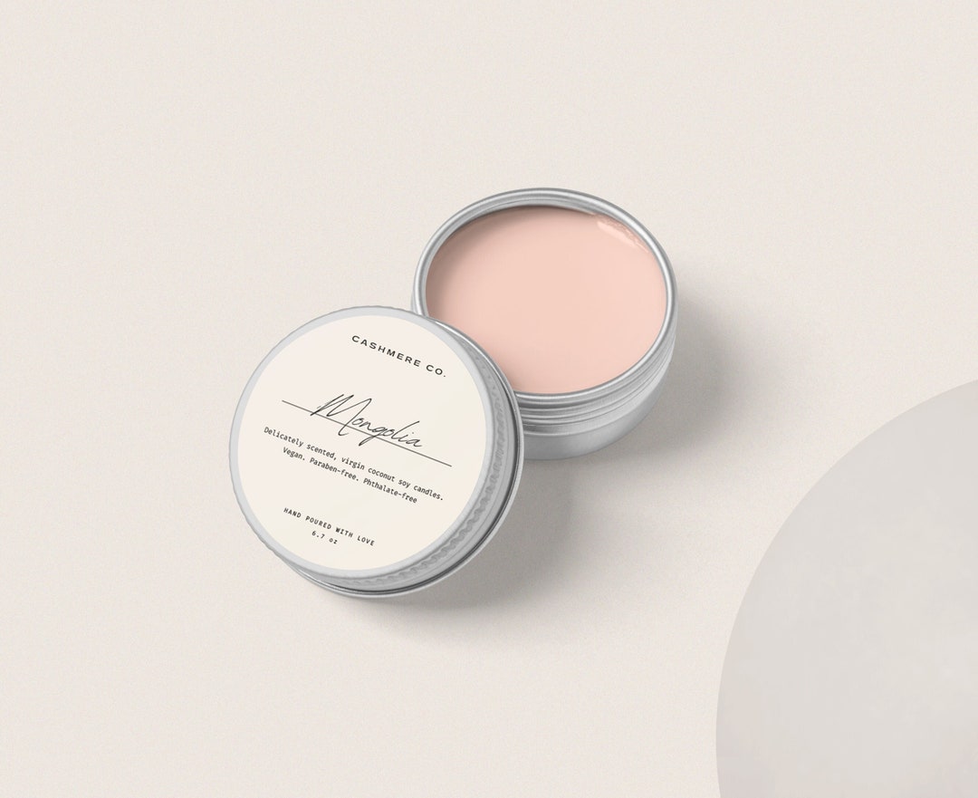 Minimal Round Label Template, Lip Balm Tin Label, Round Candle Label ...