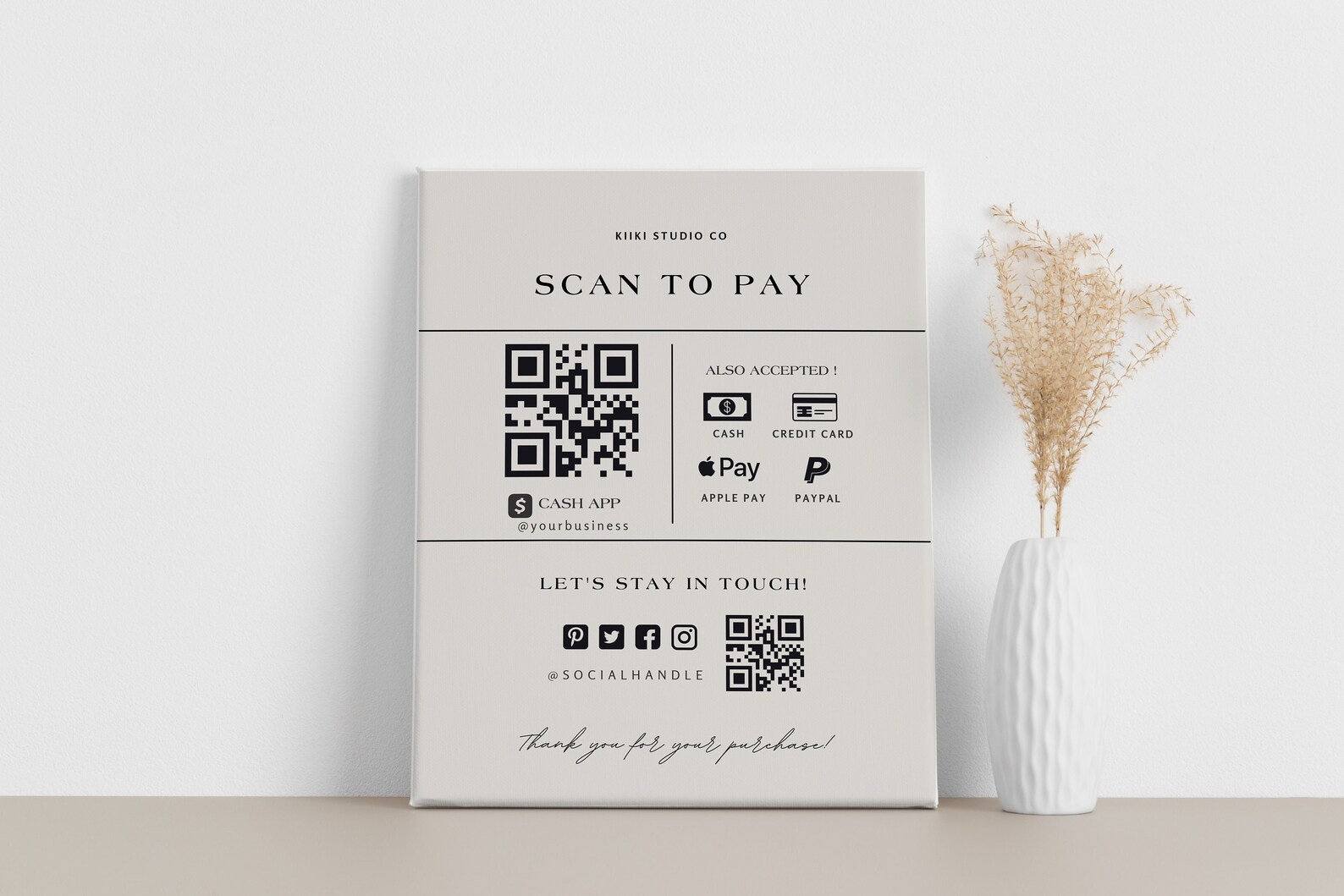 Scan to Pay Template, QR Code Scan to Pay, Scan to Pay Sign, Payment ...