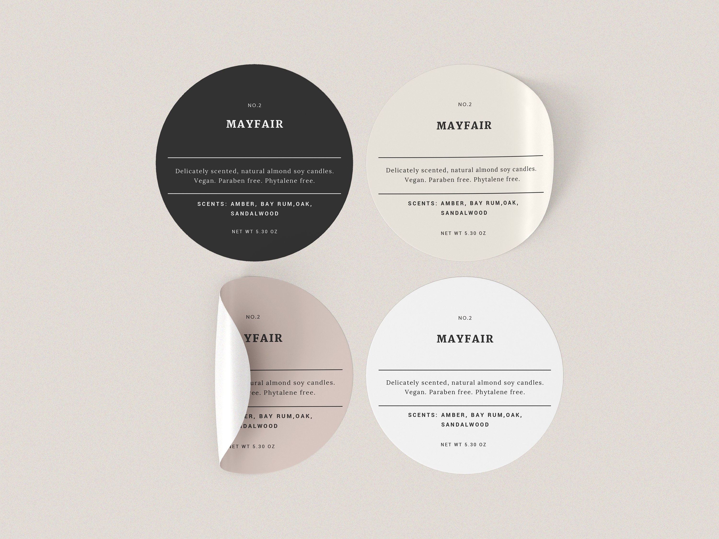 Minimal Round Label Template, Lip Balm Tin Label, Round Candle Label ...