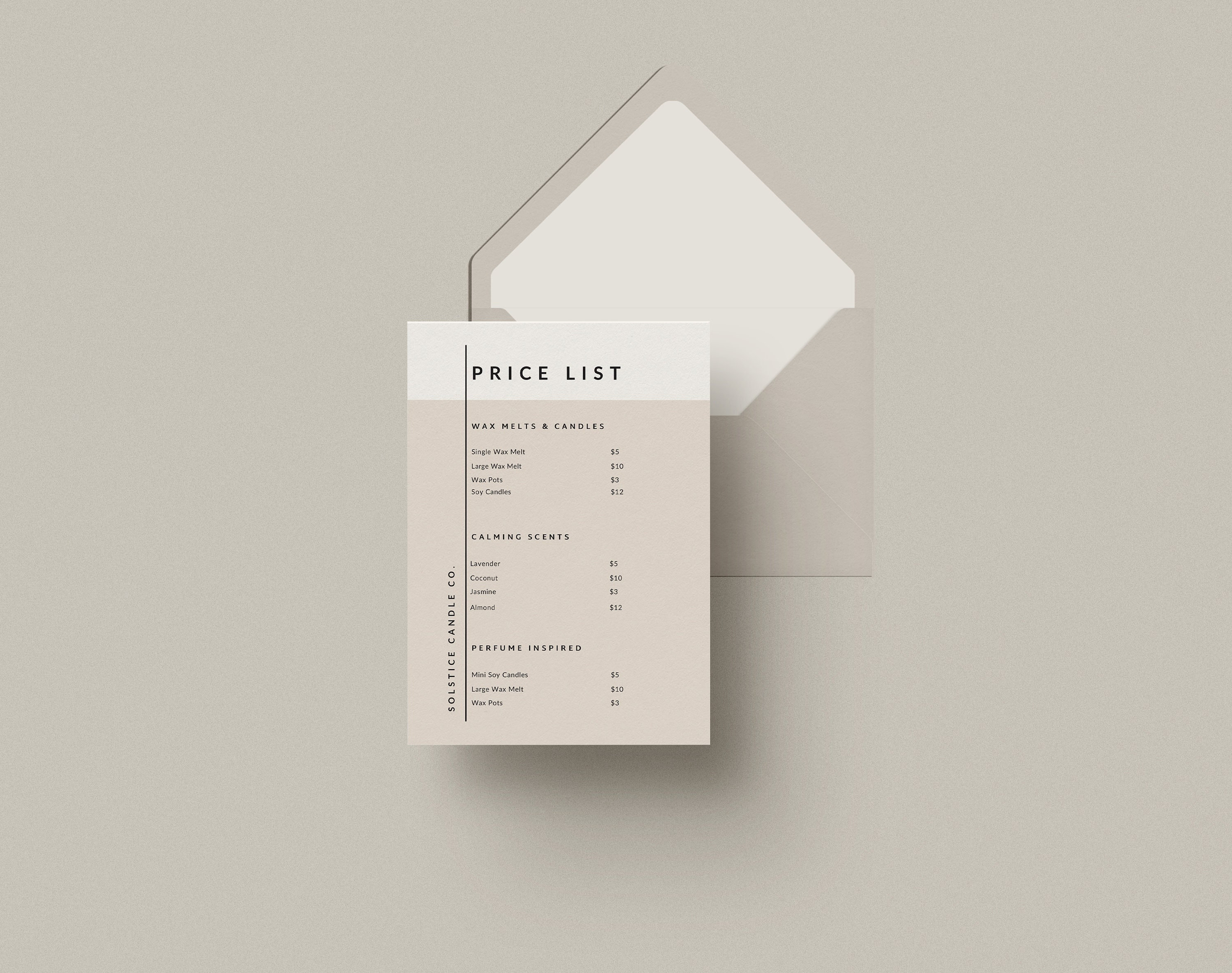 Minimalist Printable Price List Template, Editable Pricing Sheet (canva ...