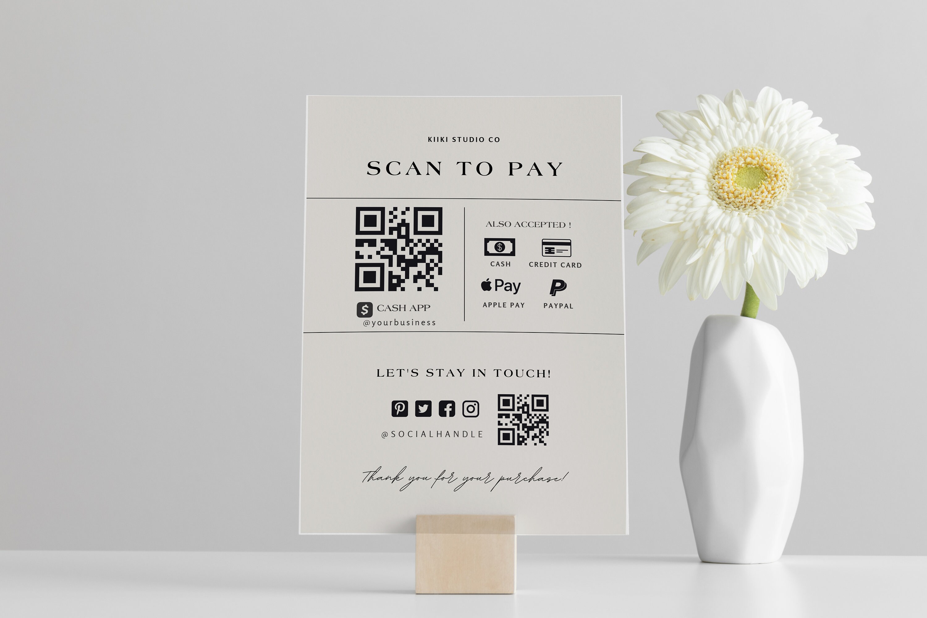Scan to Pay Template, QR Code Scan to Pay, Scan to Pay Sign, Payment ...