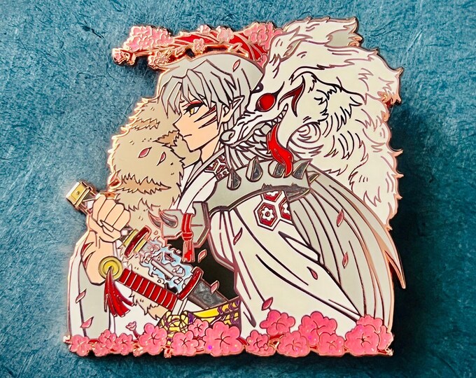 Sesshy Demon Samurai Hard Enamel Pin, Tenseiga Demon Dog Naraku Anime ...