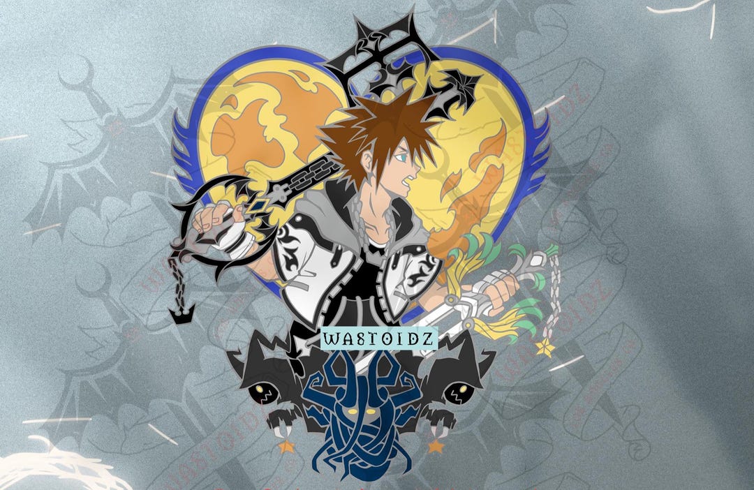Sora Hard Enamel Pin, Kingdom Hearts, KH2 KH3 KH4 Playstation Riku ...