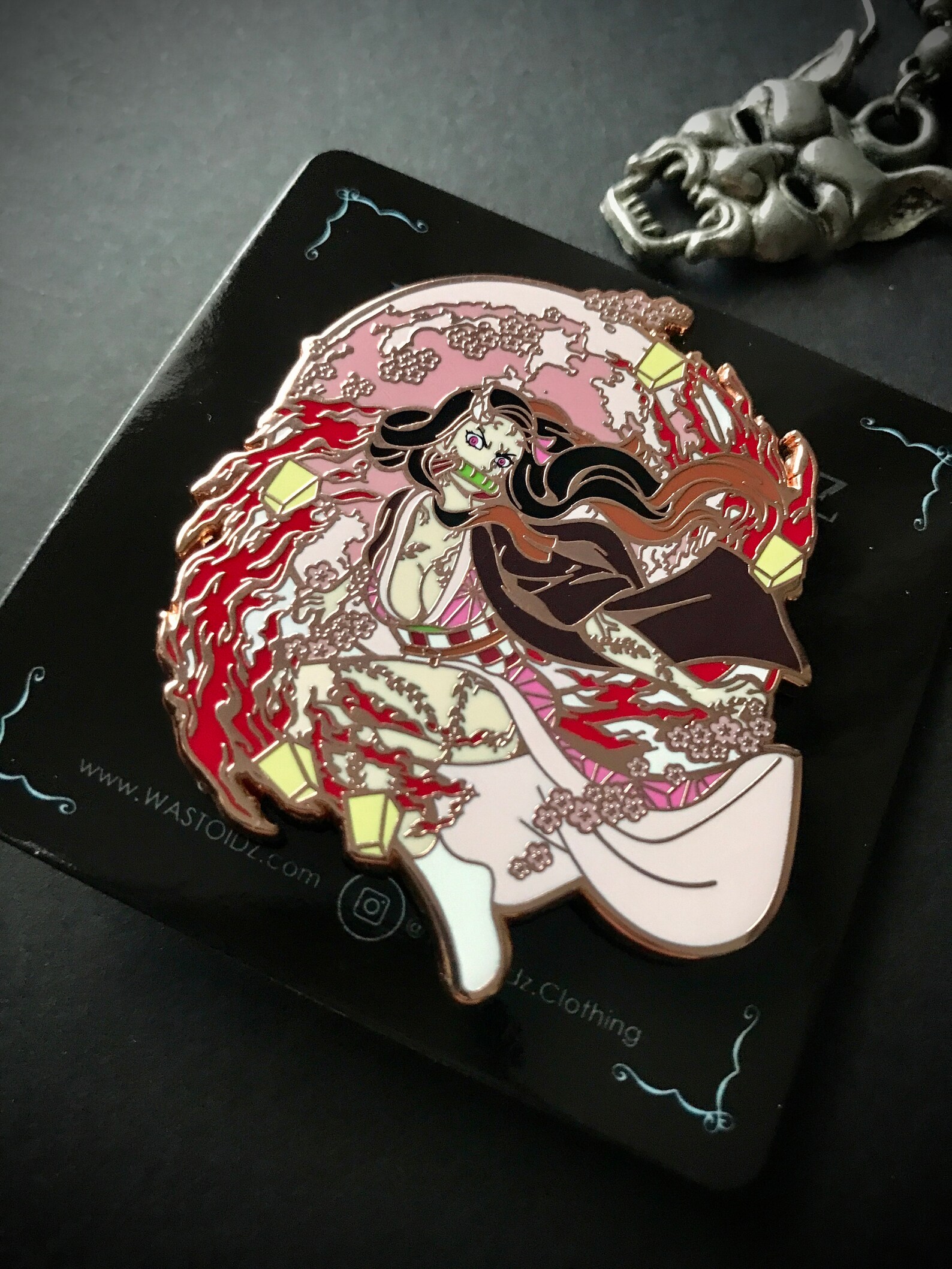 Nezu Hard Enamel Pin Demon Form Girl Anime Yokai Manga - Etsy