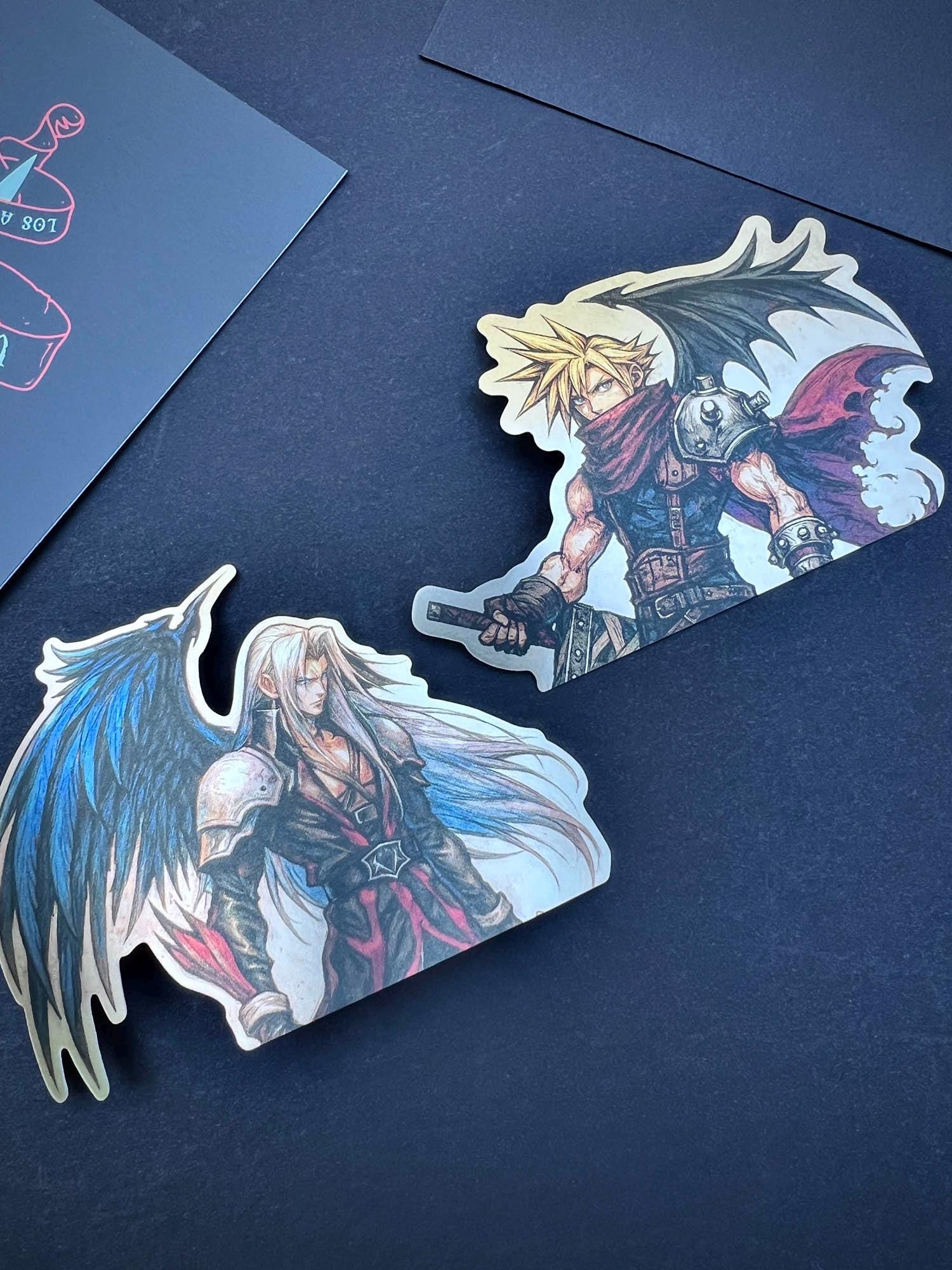 Stylized Cloud Strife Sephiroth Kingdom Hearts Sticker, Final Fantasy 7 ...