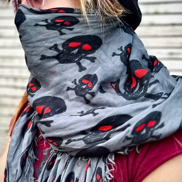 Skull Scarf - Etsy