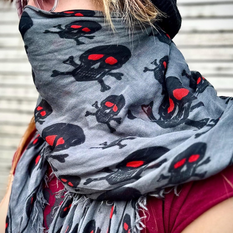 Skull Scarf - Etsy