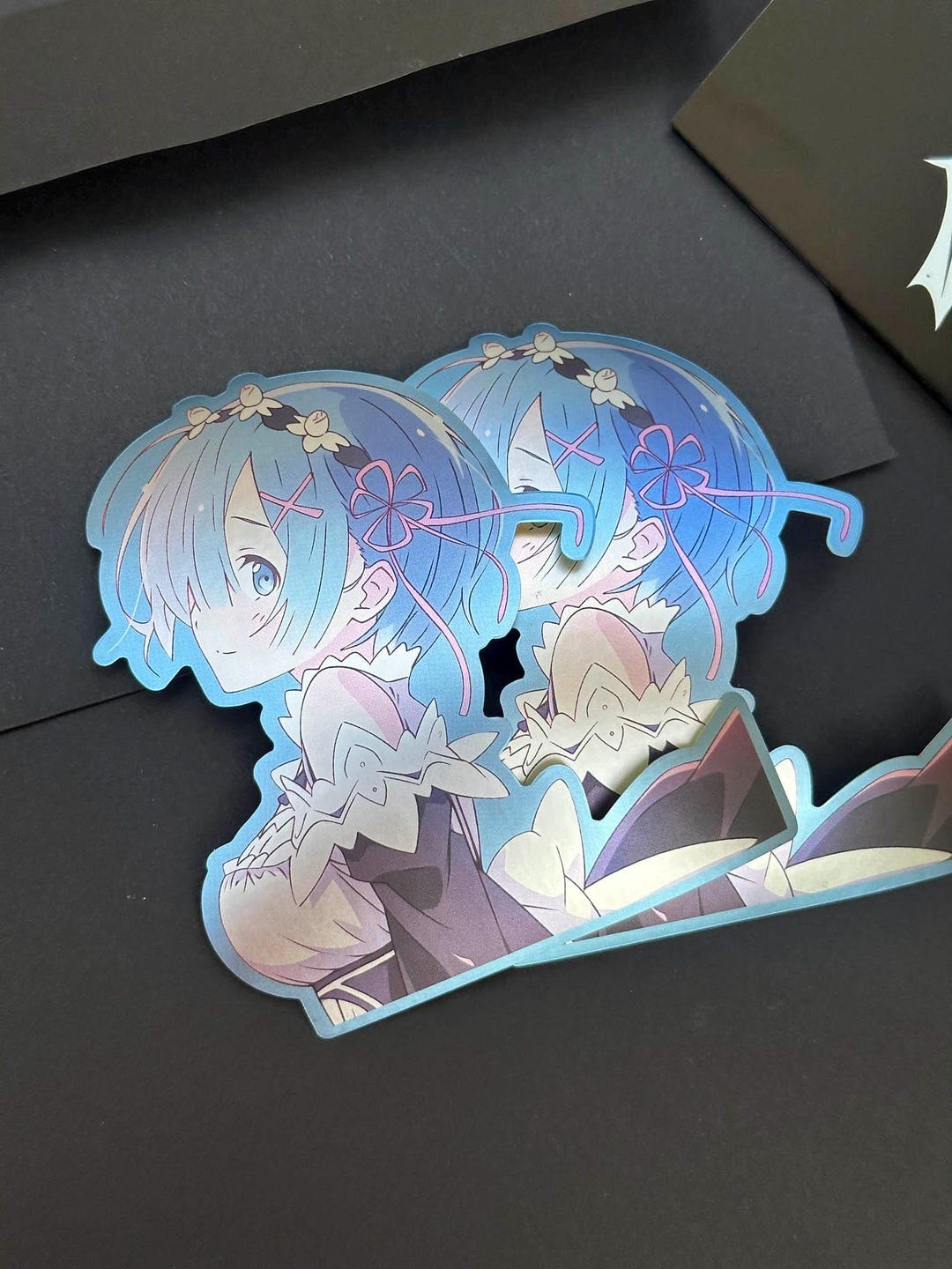 Rem Re:zero Vinyl Sticker Decal Blue Hair Girl Maid Cafe Anime Metallic ...