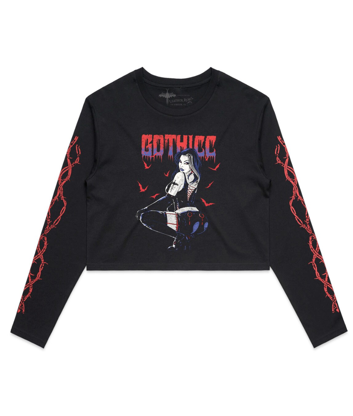 GOTHICC Crop Top Long Sleeve Shirt Goth Witch THICC Alt Punk | Etsy