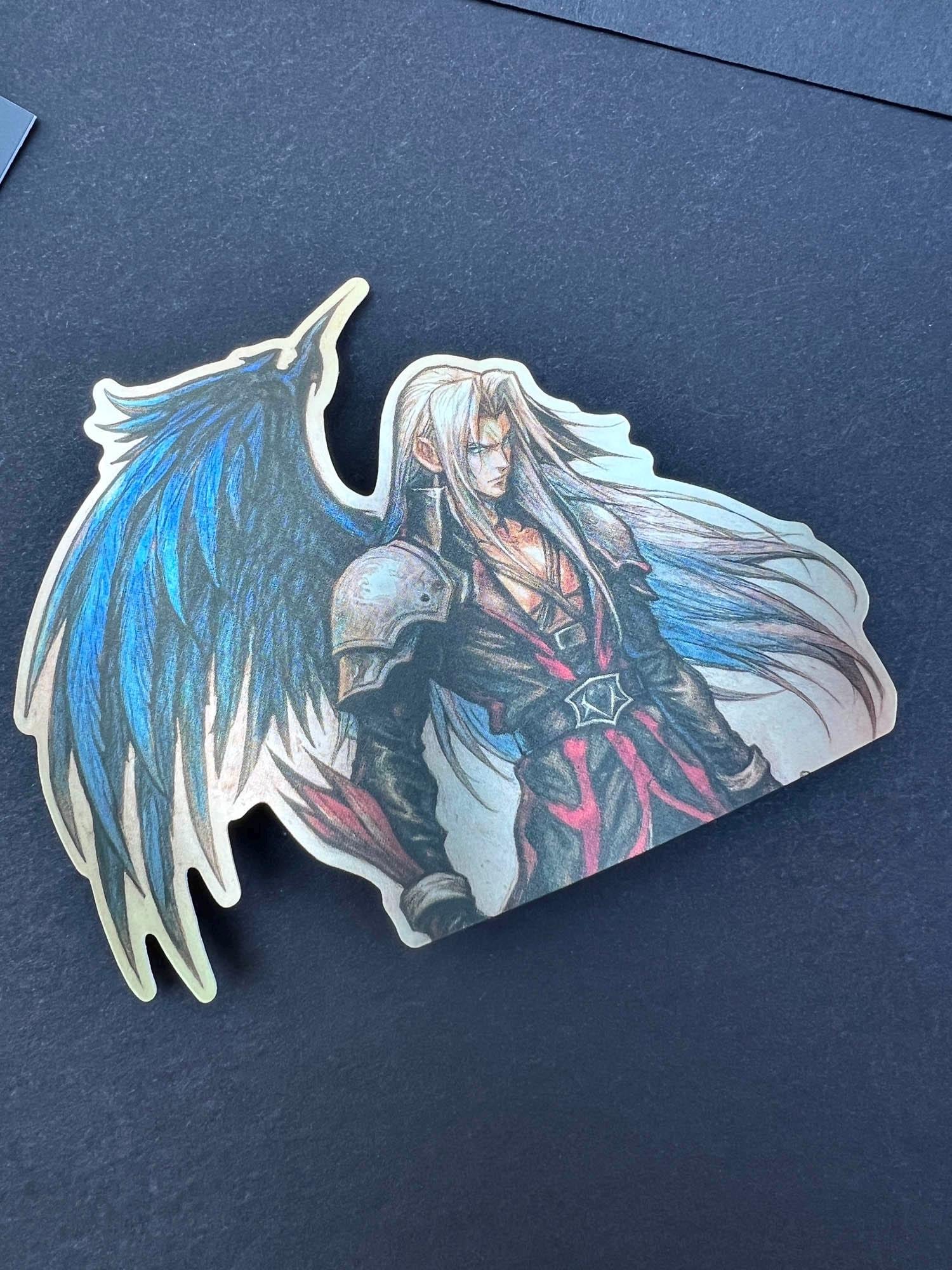 Stylized Cloud Strife Sephiroth Kingdom Hearts Sticker, Final Fantasy 7 ...