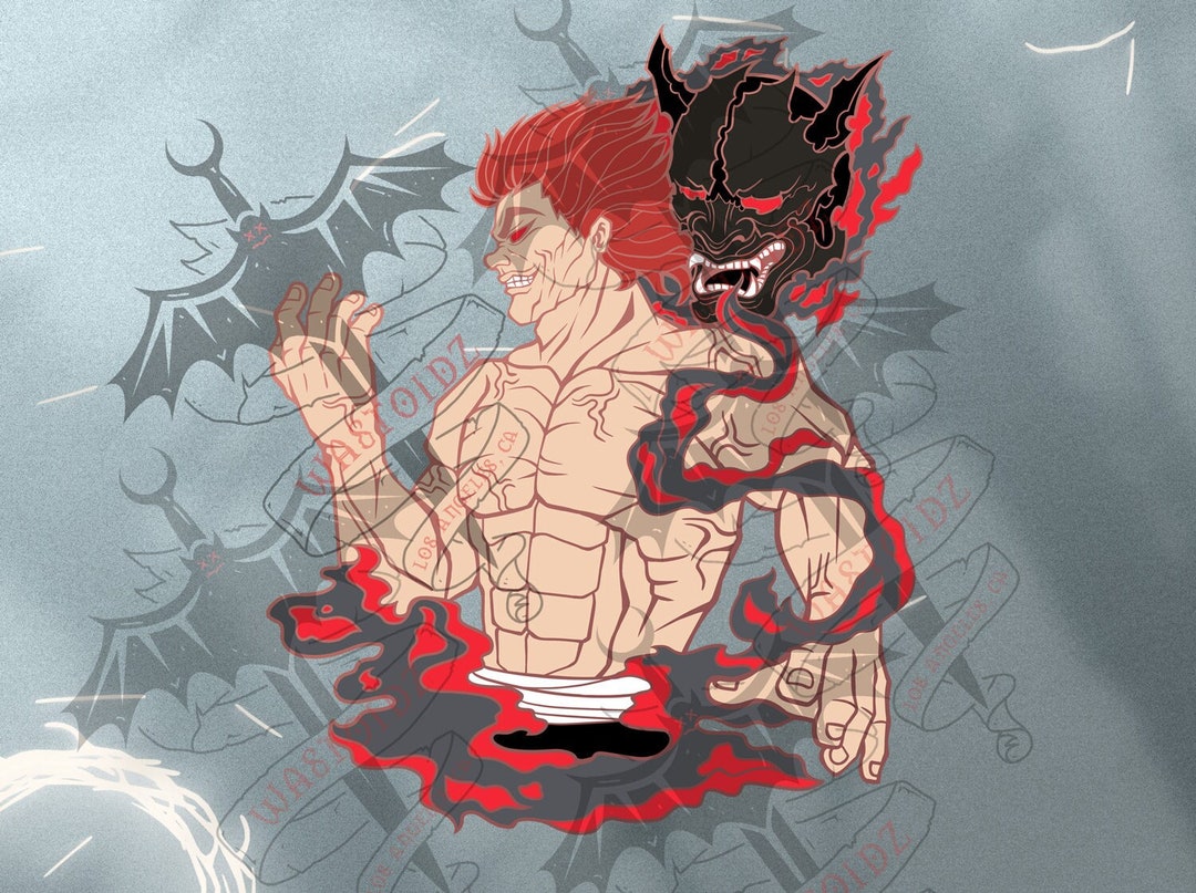 Yujiro Hanma the Ogre Hard Enamel Pin Badge Baki the Grappler - Etsy