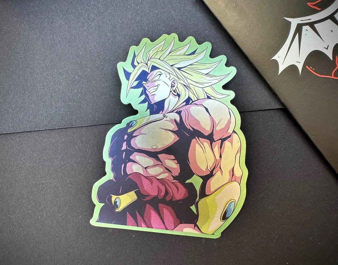 DBZ Legendary SSJ Broly Vinyl Sticker Metallic Decal Goku Vintage 90's ...