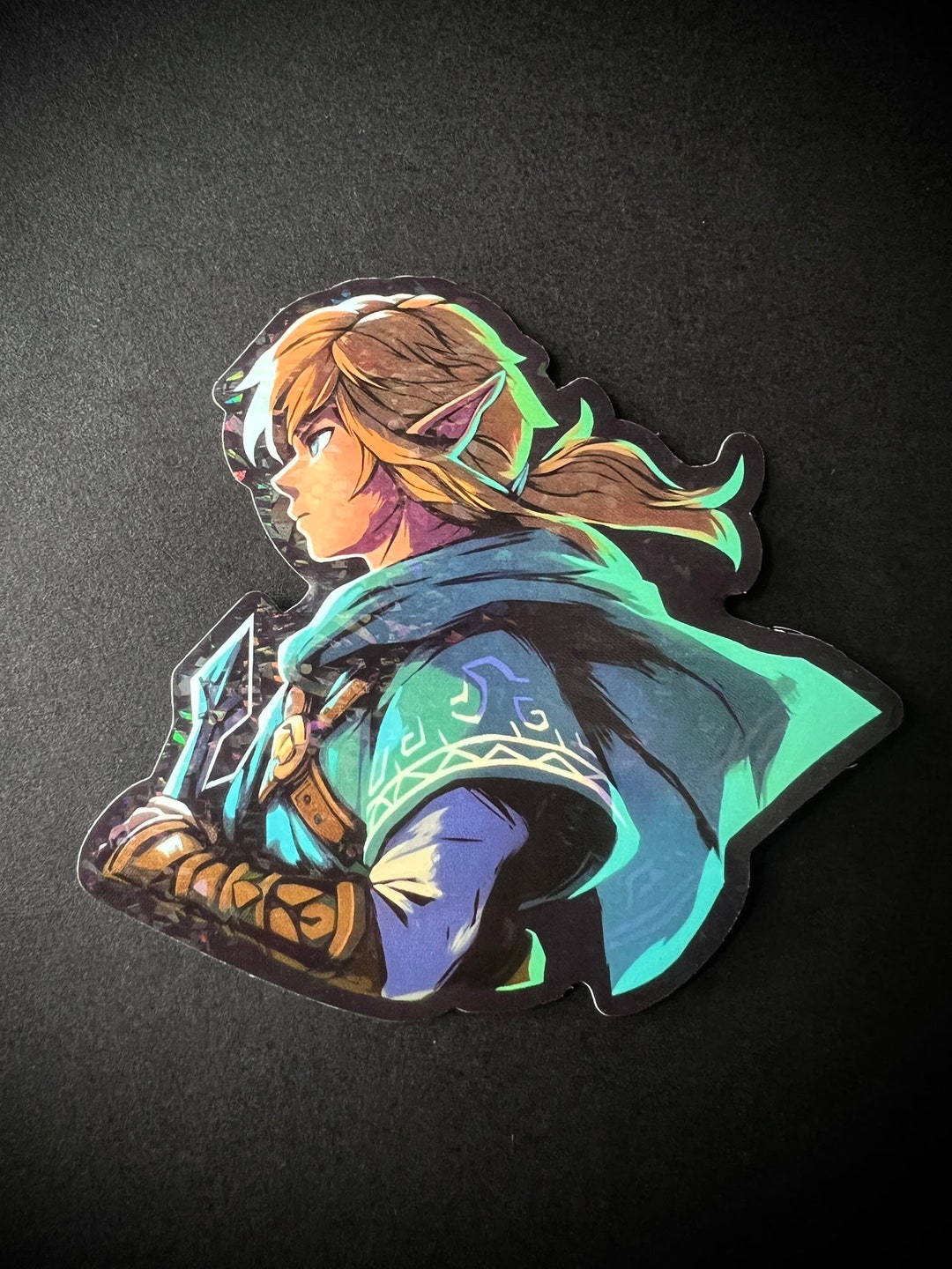Stylized Link Sticker, Totk Botw, 3" Holographic Vinyl Sticker Gamer ...
