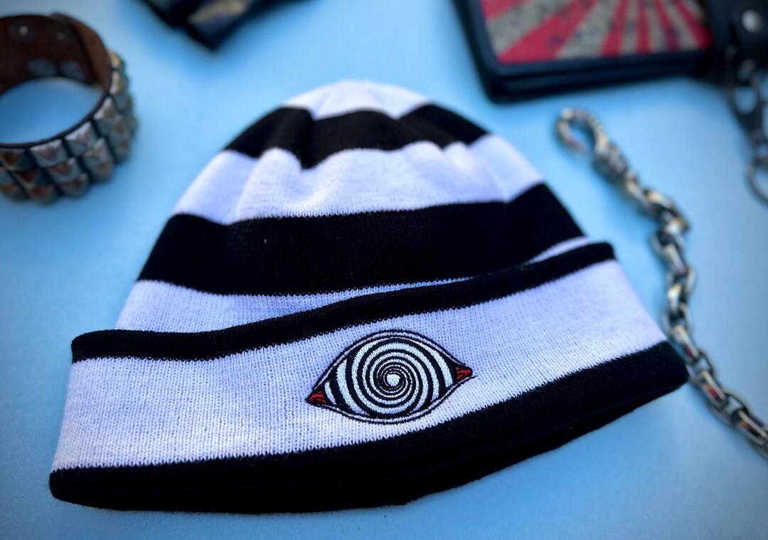 Hypnosis Striped Beanie Hat Evil Third Eye Docker Behelit Guts Alucard ...