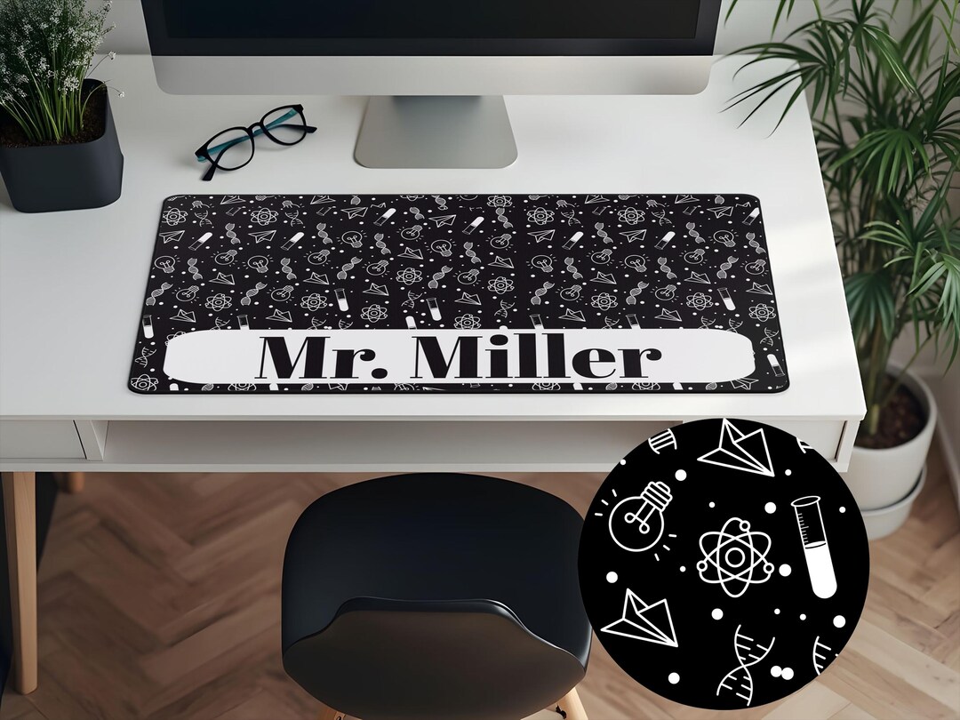 Personalized Science Desk Mat, Research Science Laboratory Gift - Etsy