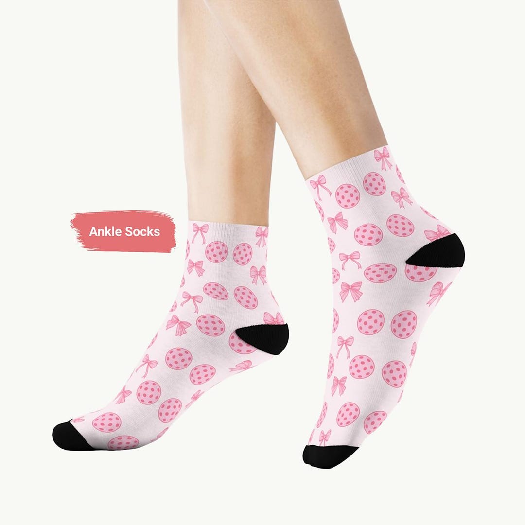 Pink Coquette Pickleball Socks, Fun Athletic Socks, Gift for Sports ...