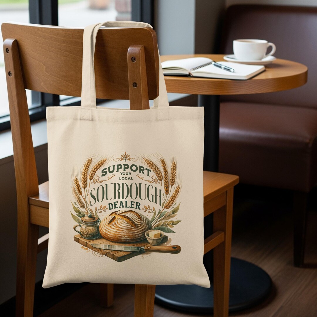 Sourdough Bread Tote Bag: Eco-friendly Cotton Canvas Grocery Bag - Etsy