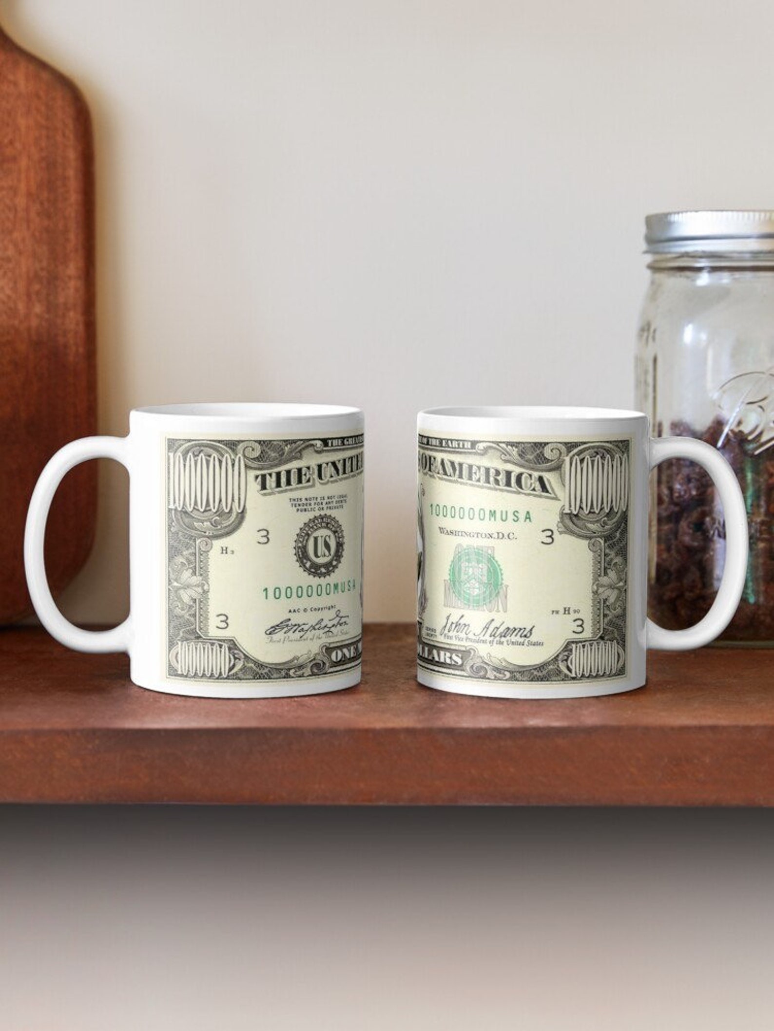 1 MILLION DOLLAR MUG, Dollar Coffee Mug, Money Coffee Mug, Million ...
