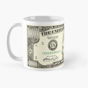 1 MILLION DOLLAR MUG, Dollar Coffee Mug, Money Coffee Mug, Million ...